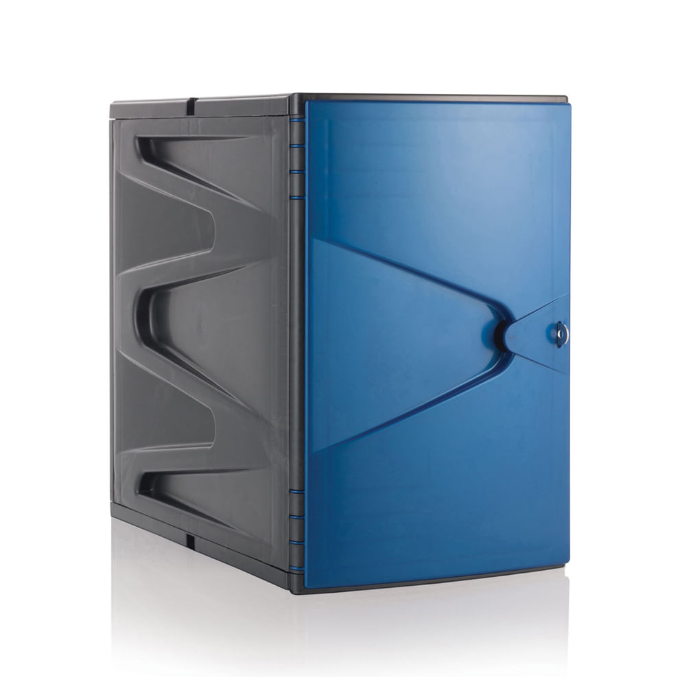 Locker plástico modular azul 45 cm Locker Modular Azul 45Cm Azul ...