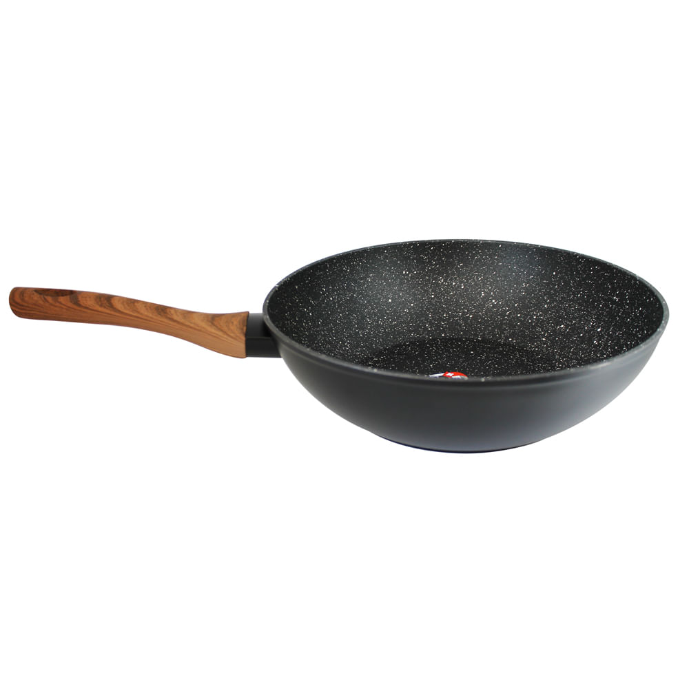 Sartén Wok Granito Keep 28 Cm Negro - Estrasoluciones