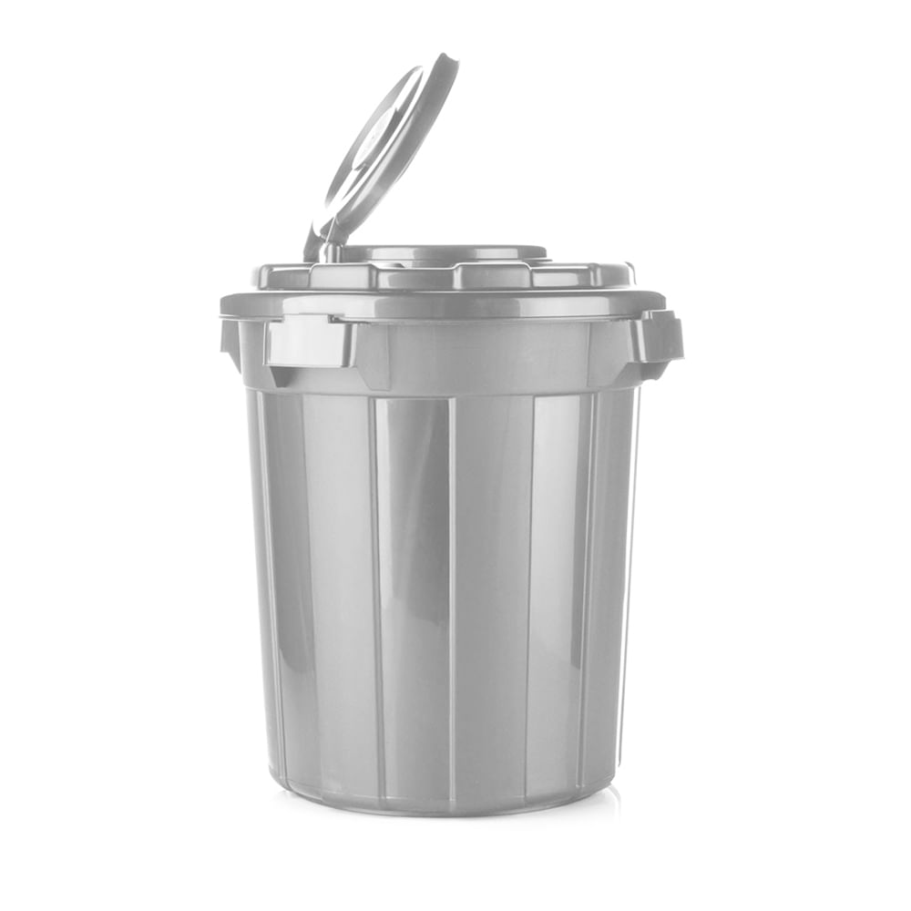 Caneca Con Tapa 37L Gris - Estrasoluciones