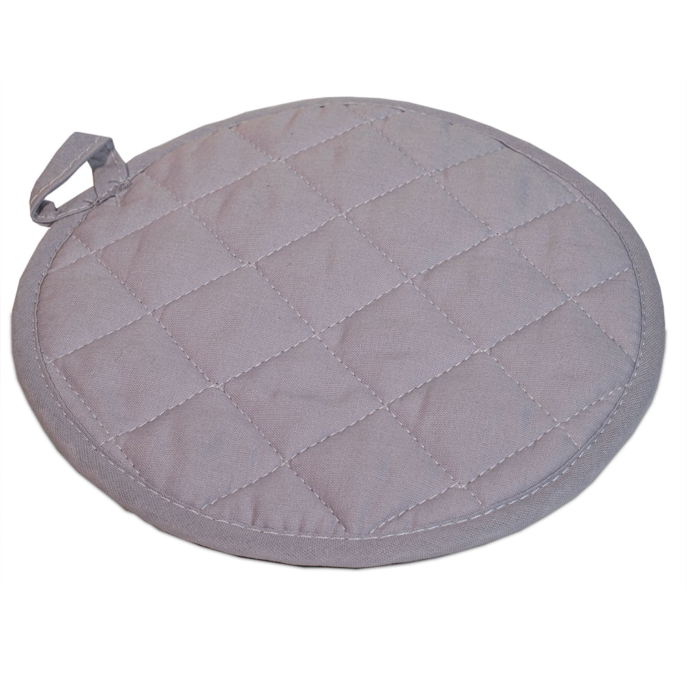 Coge Ollas Gris Claro Coge Ollas Circular de Tela - Estrasoluciones