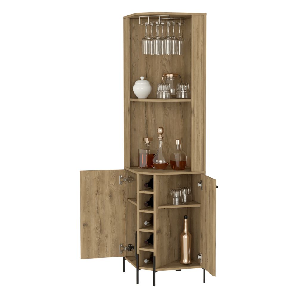 Bar Sharon, Macadamia, con dos puertas y amplio espacio para botellas ...