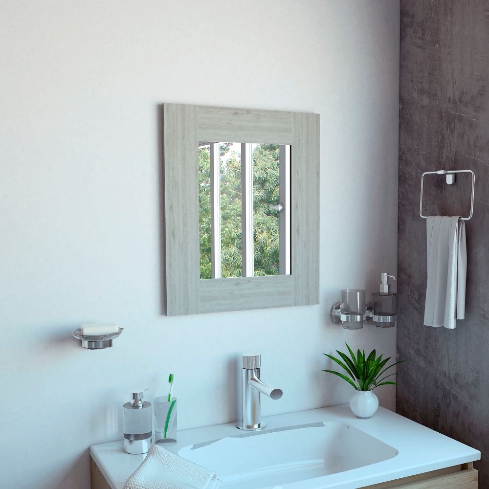 Espejo de Baño Salomón, Humo, ideal para espacios reducidos ELZ 3184 ...